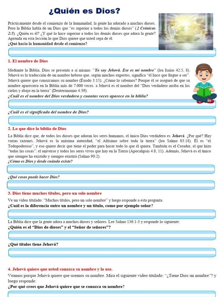 ¿Quién es Dios? | PDF