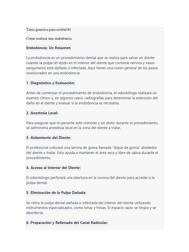 Tutorial Endodoncia | PDF | Odontología | Ramas de Odontología