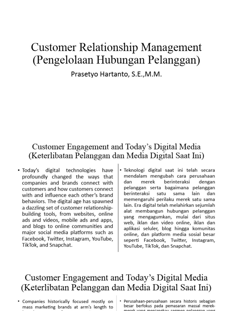 Pertemuan 2 Customer Relationship Management | PDF