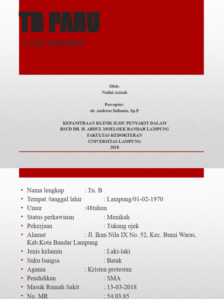 TB Paru: Case Report | PDF