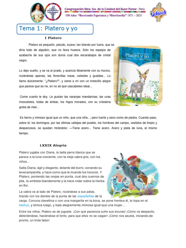 Tema 1 Platero y Yo | PDF