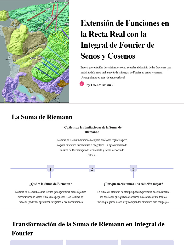 Extension de Funciones en La Recta Real Con La Integral de Fourier de Senos y Cosenos | PDF ...