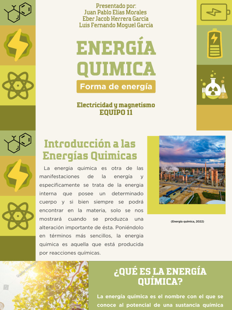 Energía Química: Definición y Ejemplos | PDF | Hogar, jardinería y ...