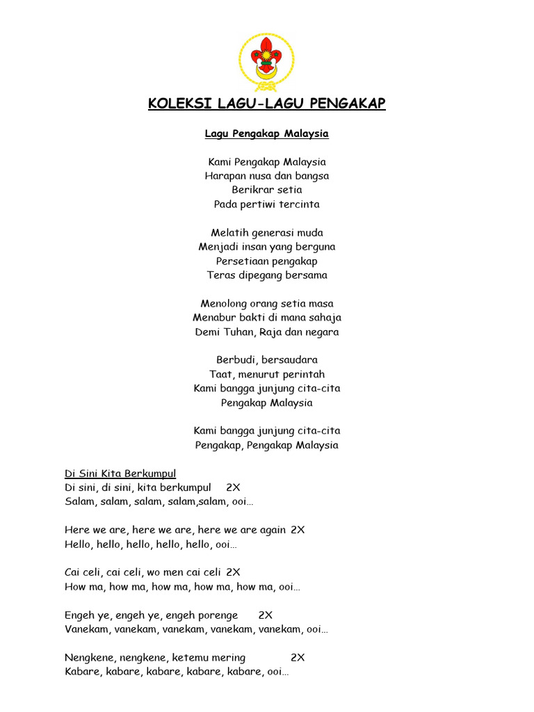 Koleksi Lagu Pengakap | PDF