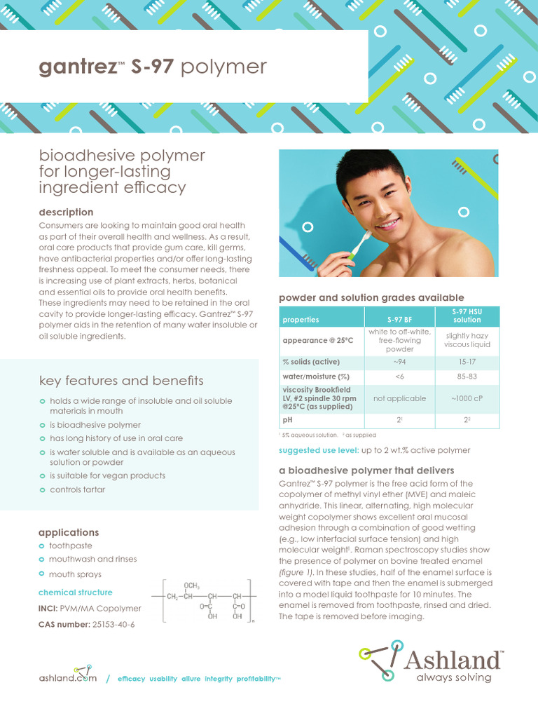 Gantrez™ S-97 Polymer Sell Sheet | PDF | Applied And Interdisciplinary ...