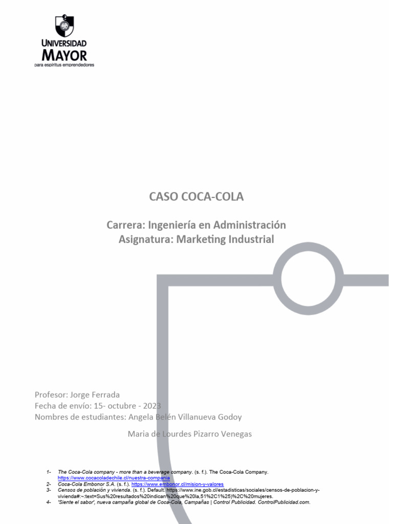 Trabajo MK Industrial Caso Coca Cola | PDF | Coca Cola | Marketing