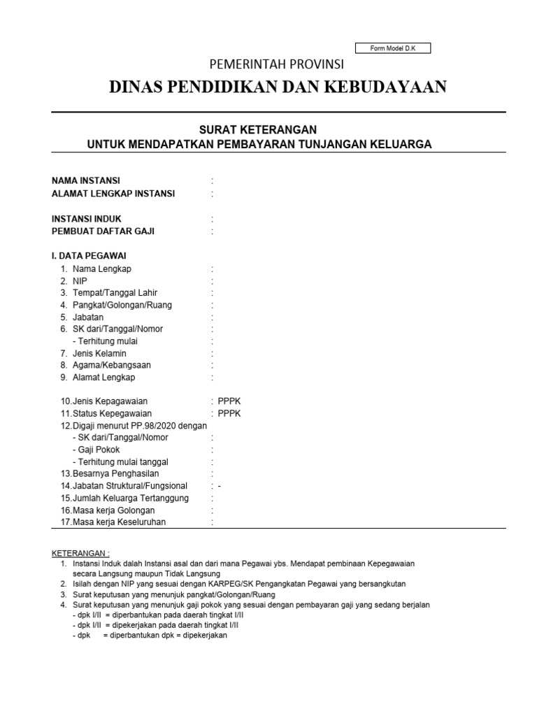 Format Skumptk PPPK | PDF