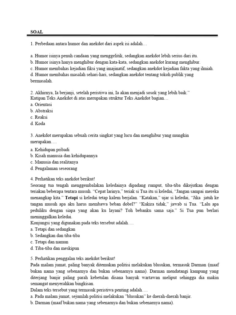 Lembar Kerja Siswa Teks Anekdot | PDF | Karier & Perkembangan