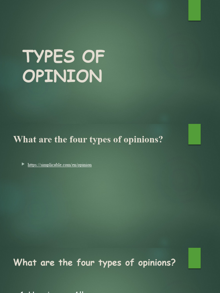 Understanding Opinion Types | PDF