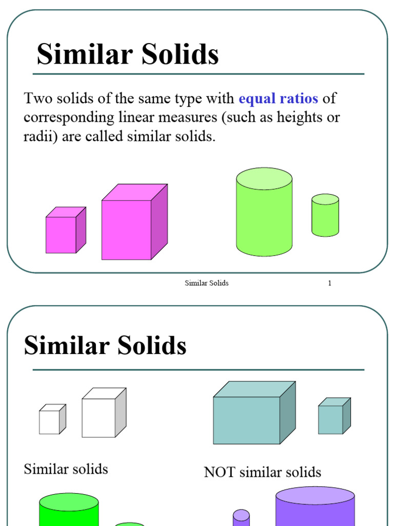 Volume of Similar Shapes | PDF | Area | Ratio