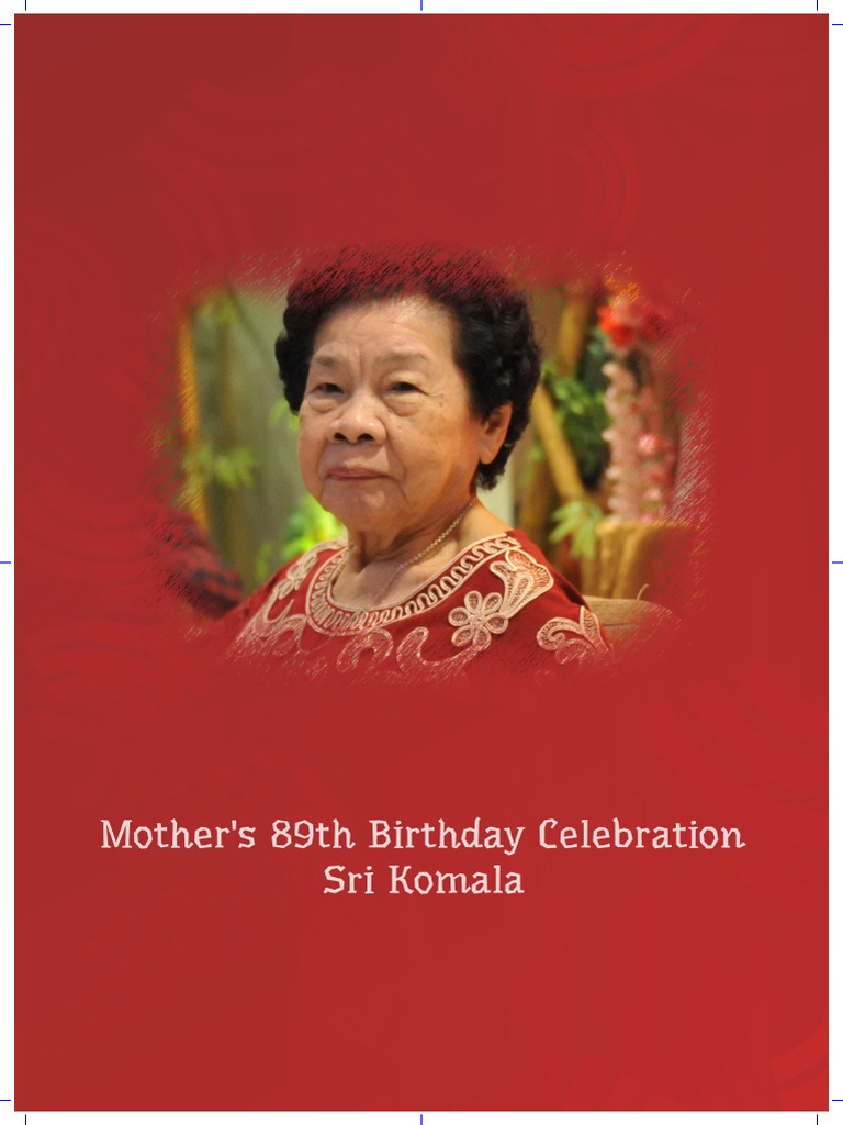 Birthday Celebration 89th Sri Komala | PDF