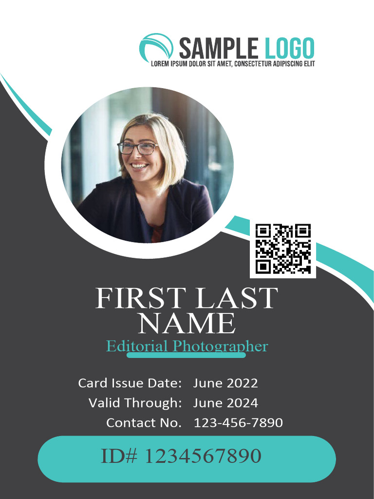 Editorial Photographer Id Card Template | PDF