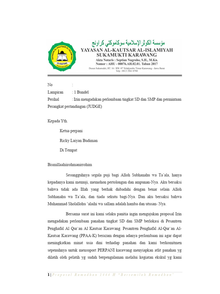 Proposal Panahan | PDF