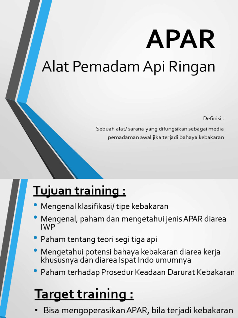 Training Penggunaan Apar | PDF