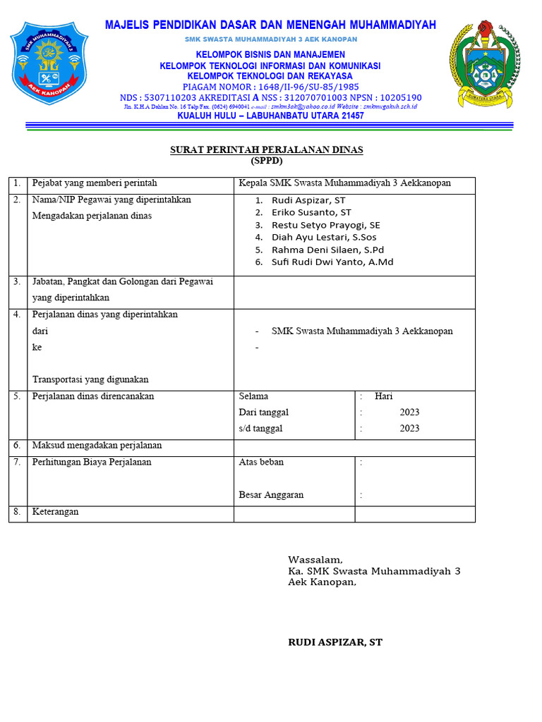 SPPD KE Azana Jakarta | PDF