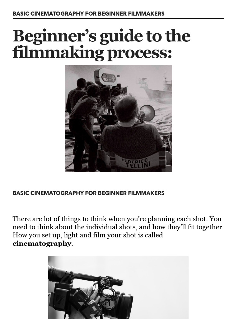 Film Process Shot Size Composition | PDF