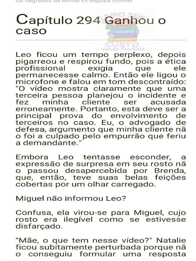 294 Ao 299 Os Segredos Da Minha Ex-Esposa Incrível (LSC) | PDF 294 Ao 299 Os Segredos Da Minha Ex-Esposa Incrível (LSC) | PDF