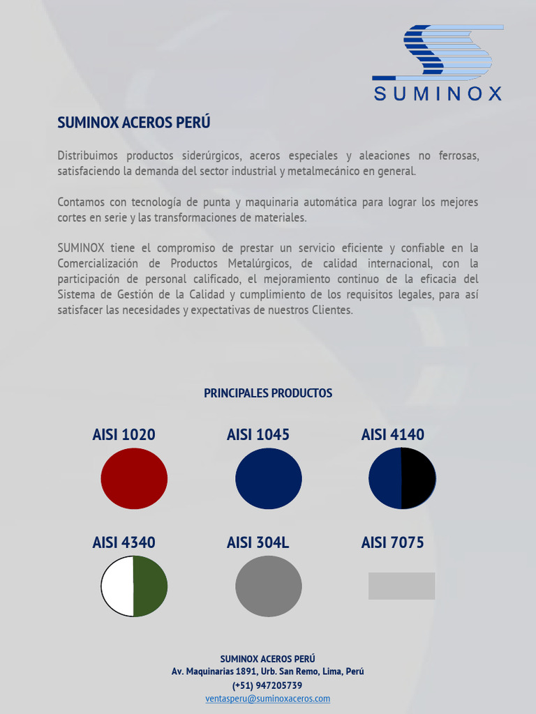 Carta Presentacion Suminox | PDF