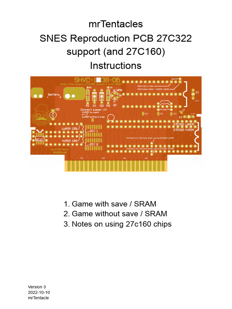 27c322 Reproduction PCB Instructions V3 | PDF | Electricity ...