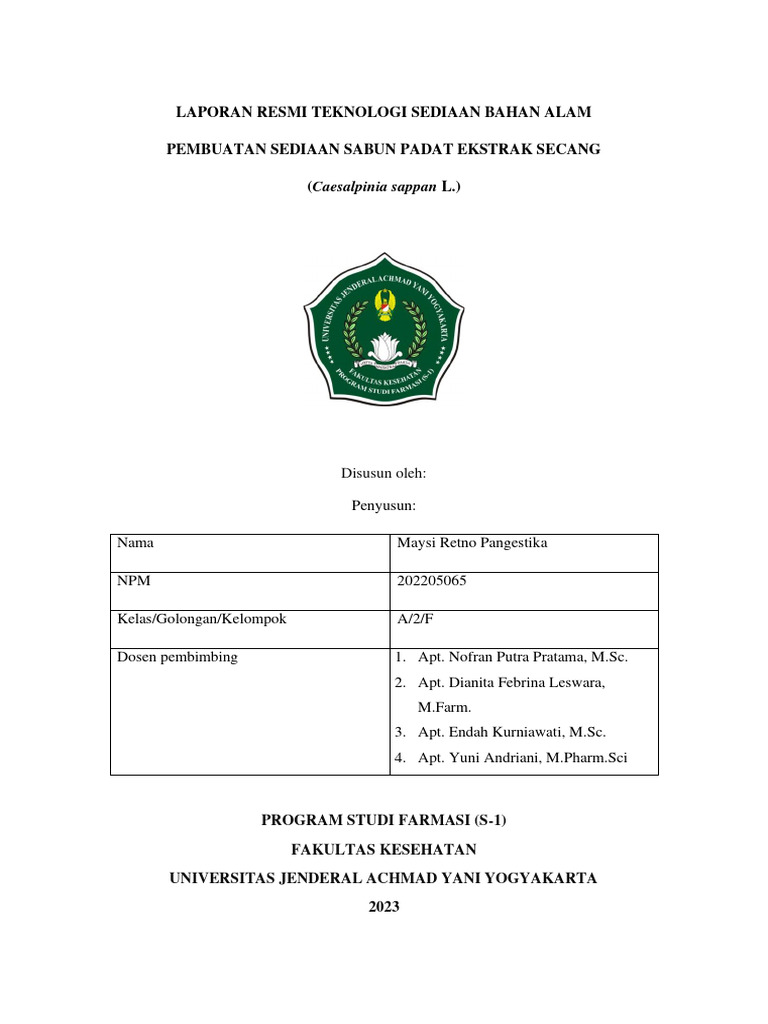 Maysi Retno P - Laporan Resmi Tsba | PDF