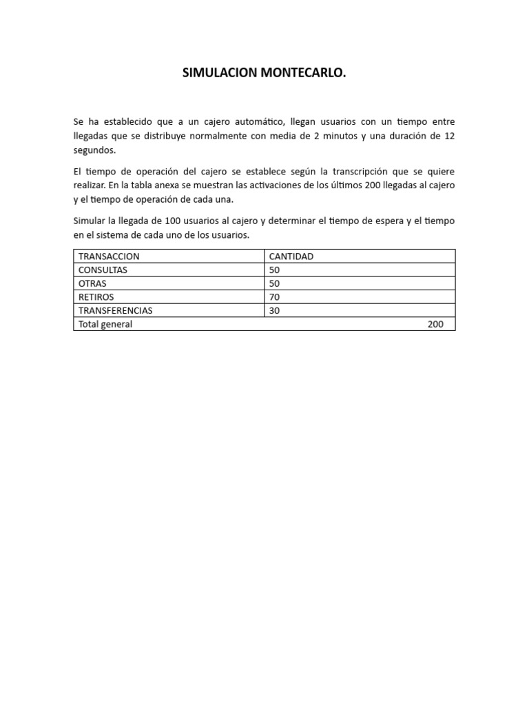 Simulacion Montecarlo | PDF
