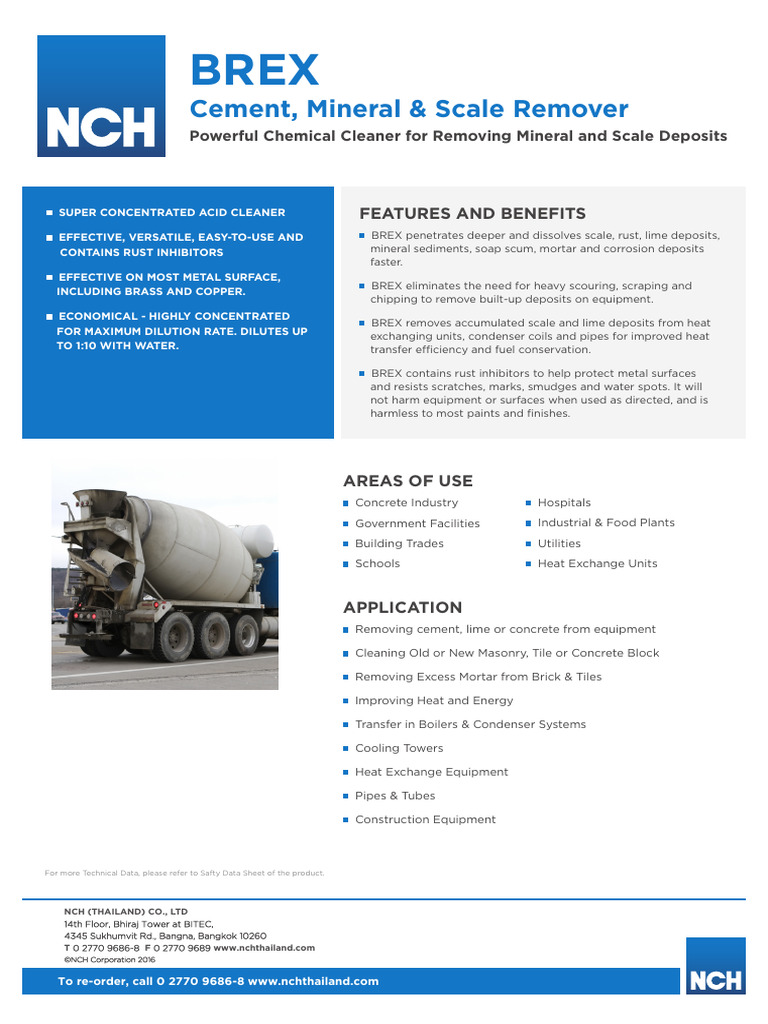 NCH Tech Sheet Brex Concentrate Thailand | PDF