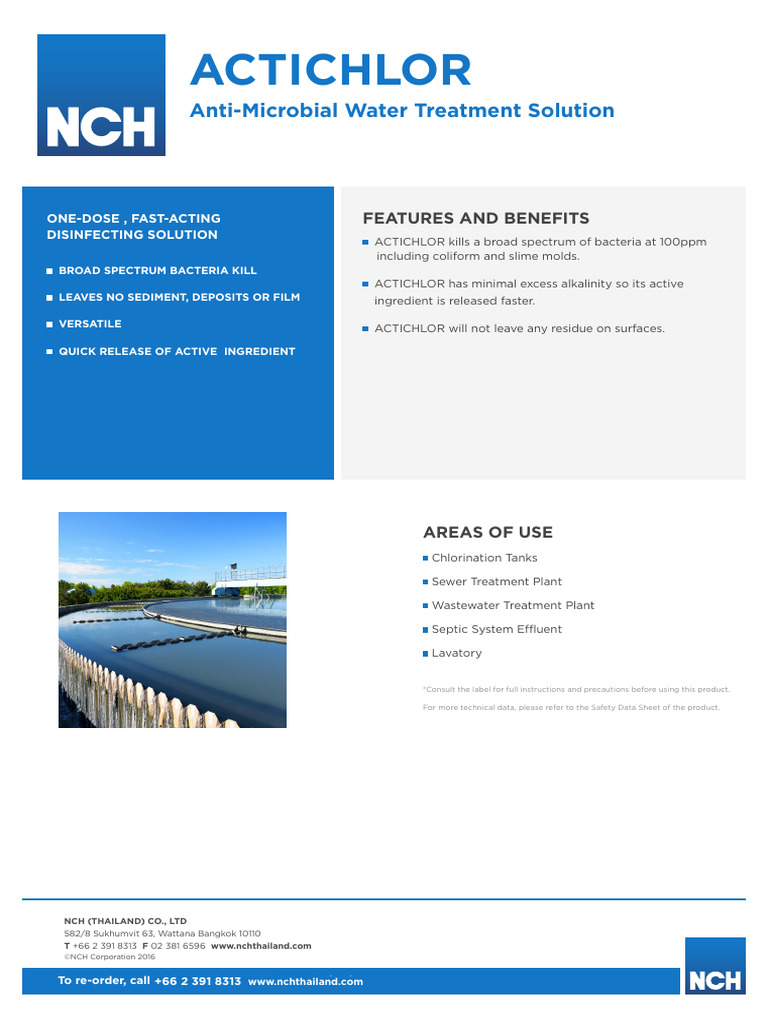 Actichlor: Fast-Acting Disinfectant | PDF