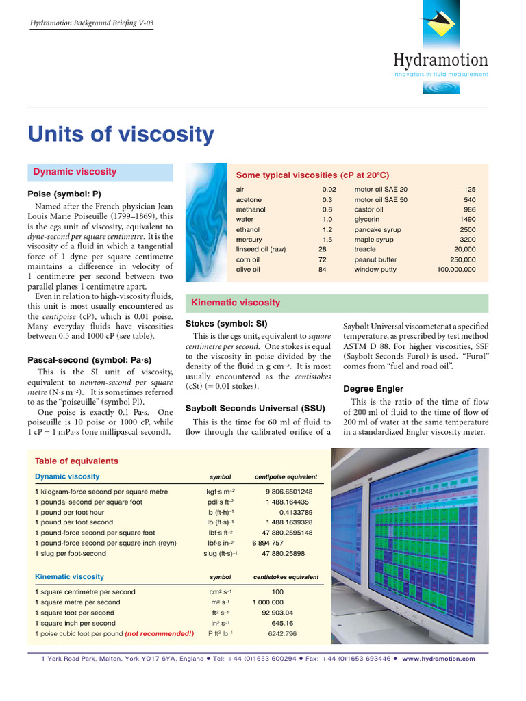 Website Viscosity Units V2 | PDF