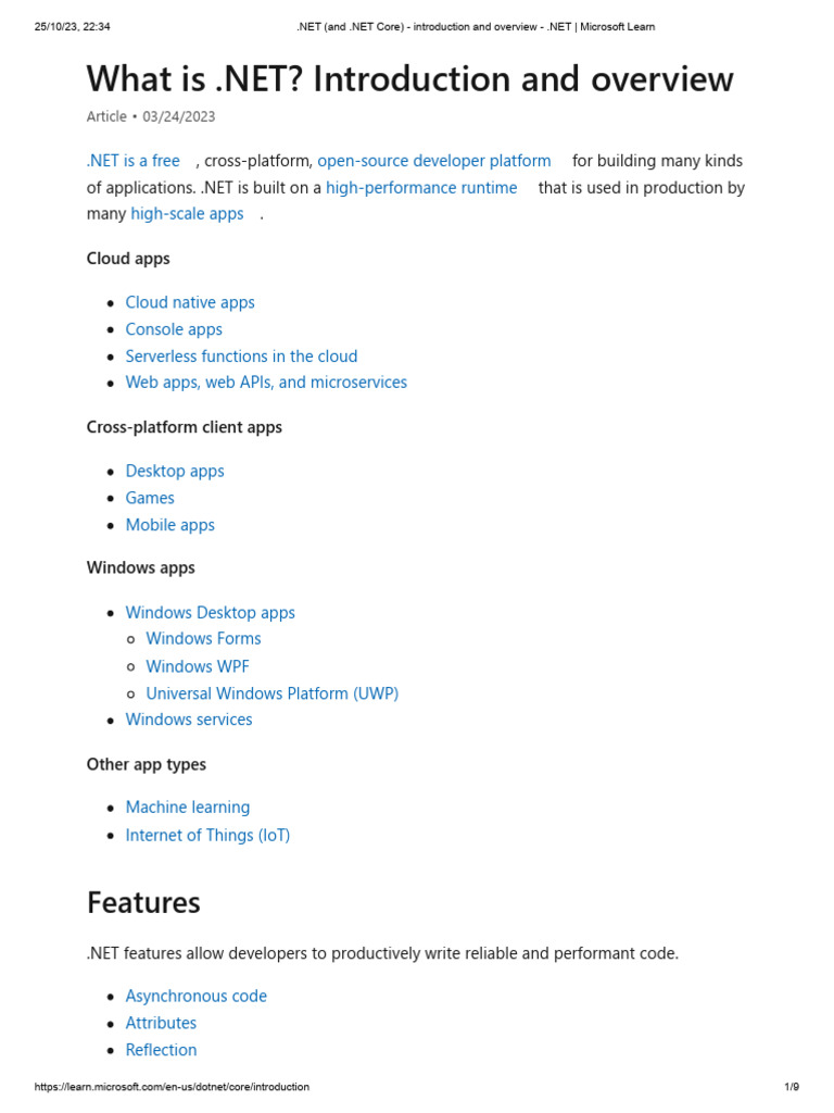 Net And Core Introduction And Overview Microsoft