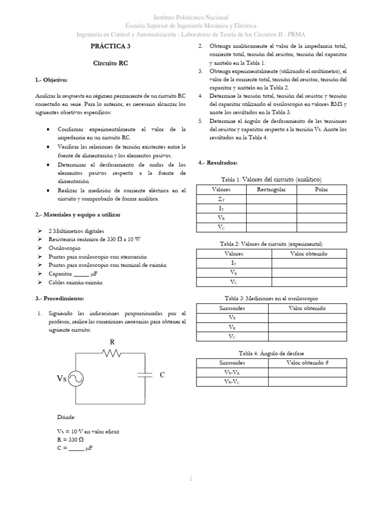 TC II Práctica 3 | PDF | Condensador | Resistor