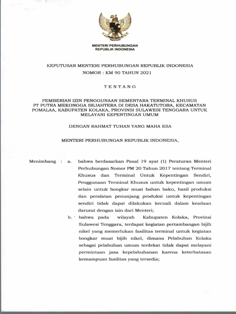 KM 90 Tahun 2021 | PDF