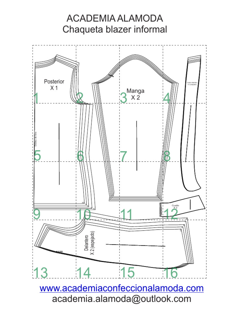 Blazer Diseño y Molde Técnico | PDF