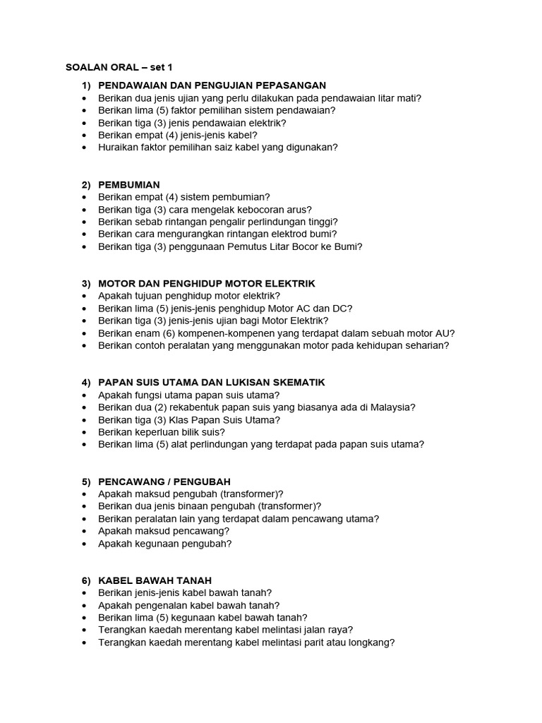 45 SOALAN ORAL Set 1 | PDF