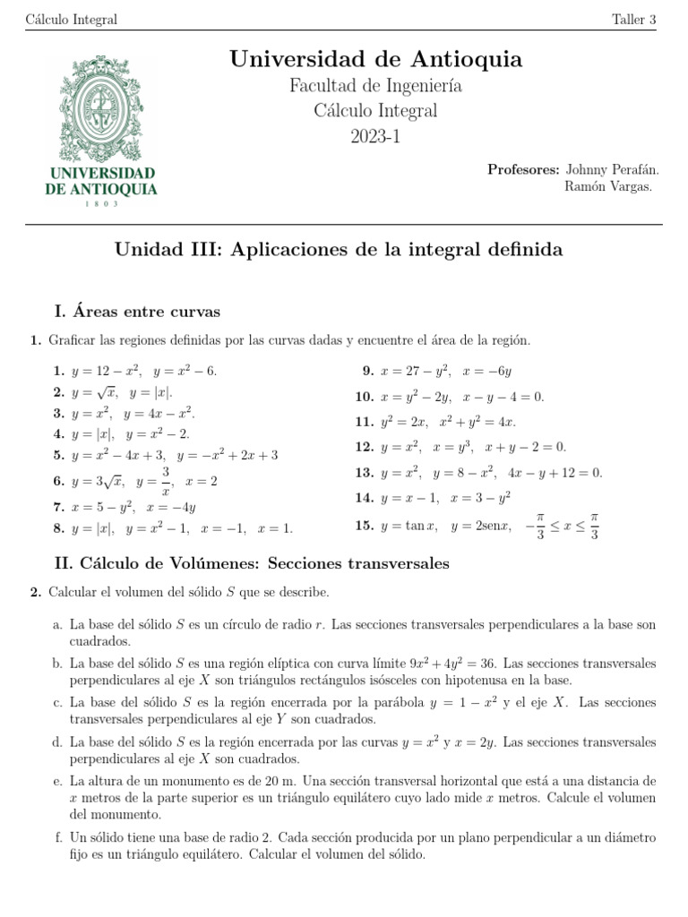 Talleres C Lculo Integral | PDF