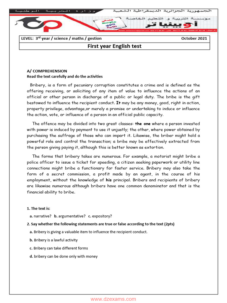 Understanding Bribery for Students | PDF