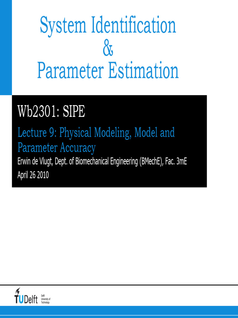Lecture 9 - Physical Modeling Model and Parameter Accuracy | PDF | Standard Error | Signal To ...