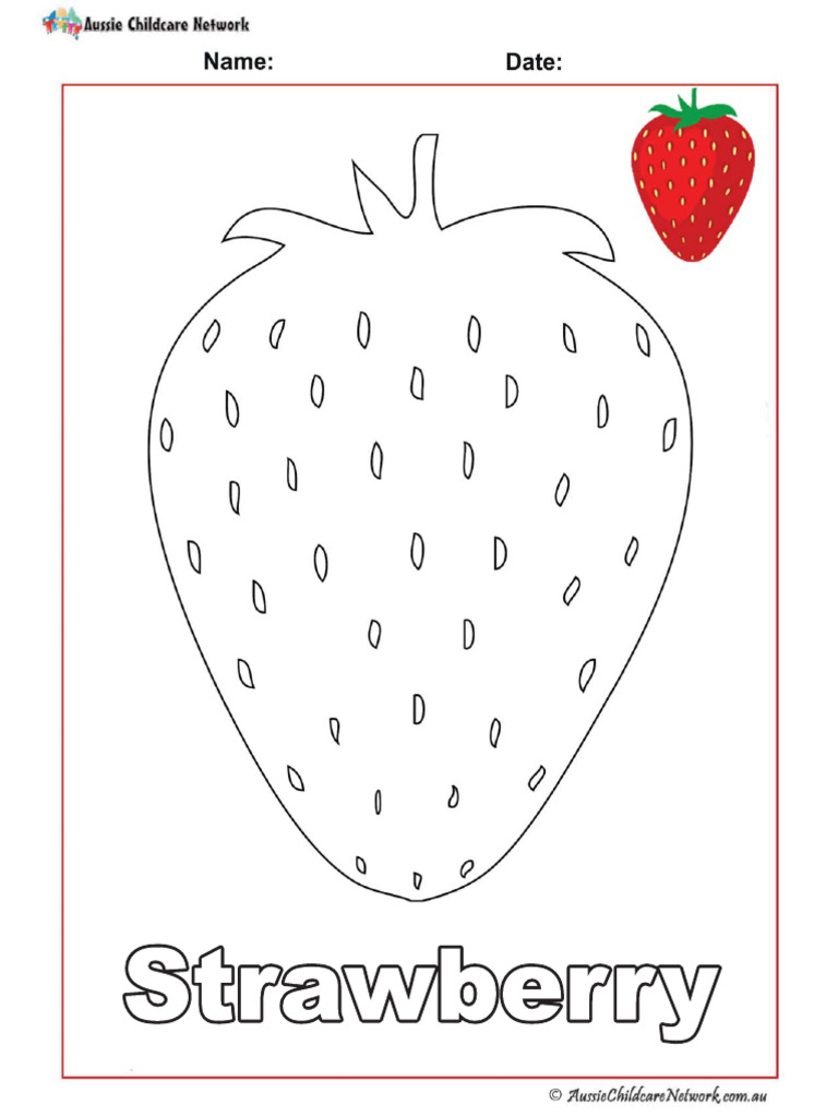 Fruit Colouring Strawberry | PDF