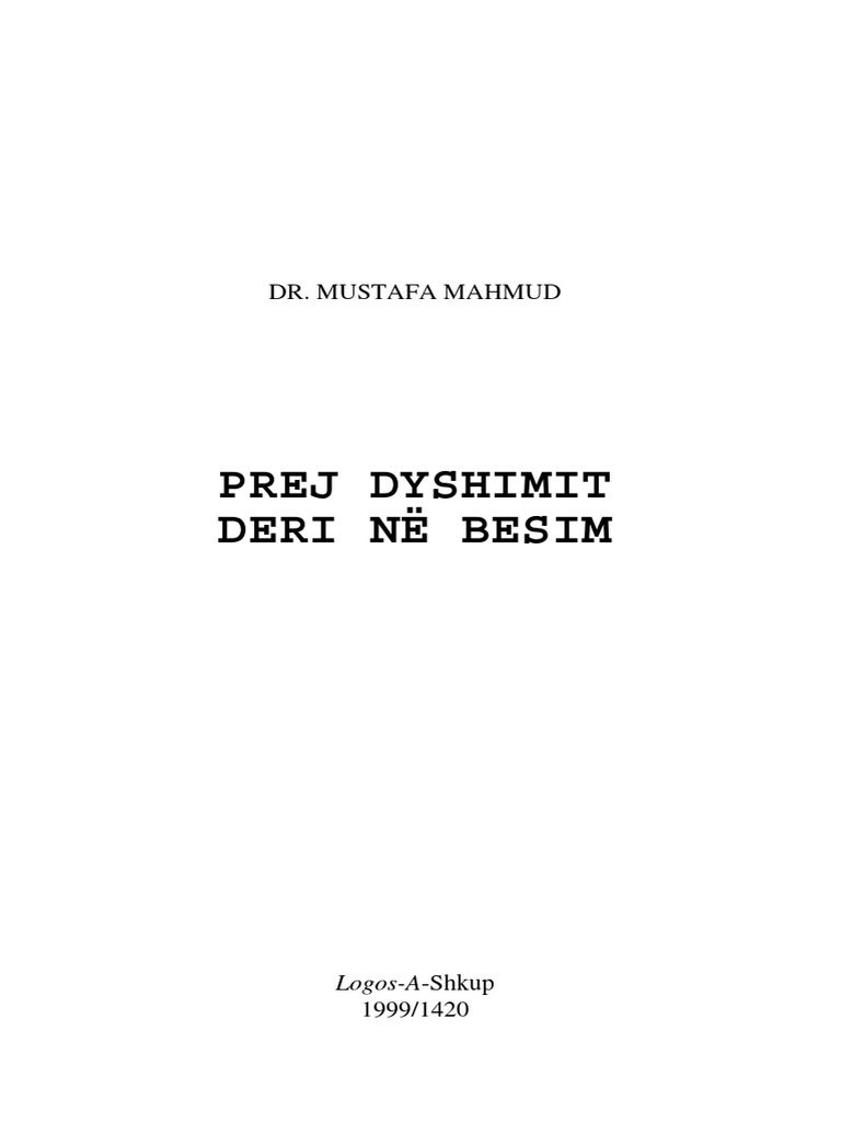 Prej Dyshimit Deri Ne Besim | PDF