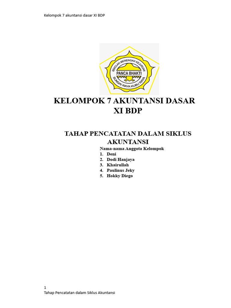 Kelompok 7 XI BDP Akuntansi Dasar | PDF
