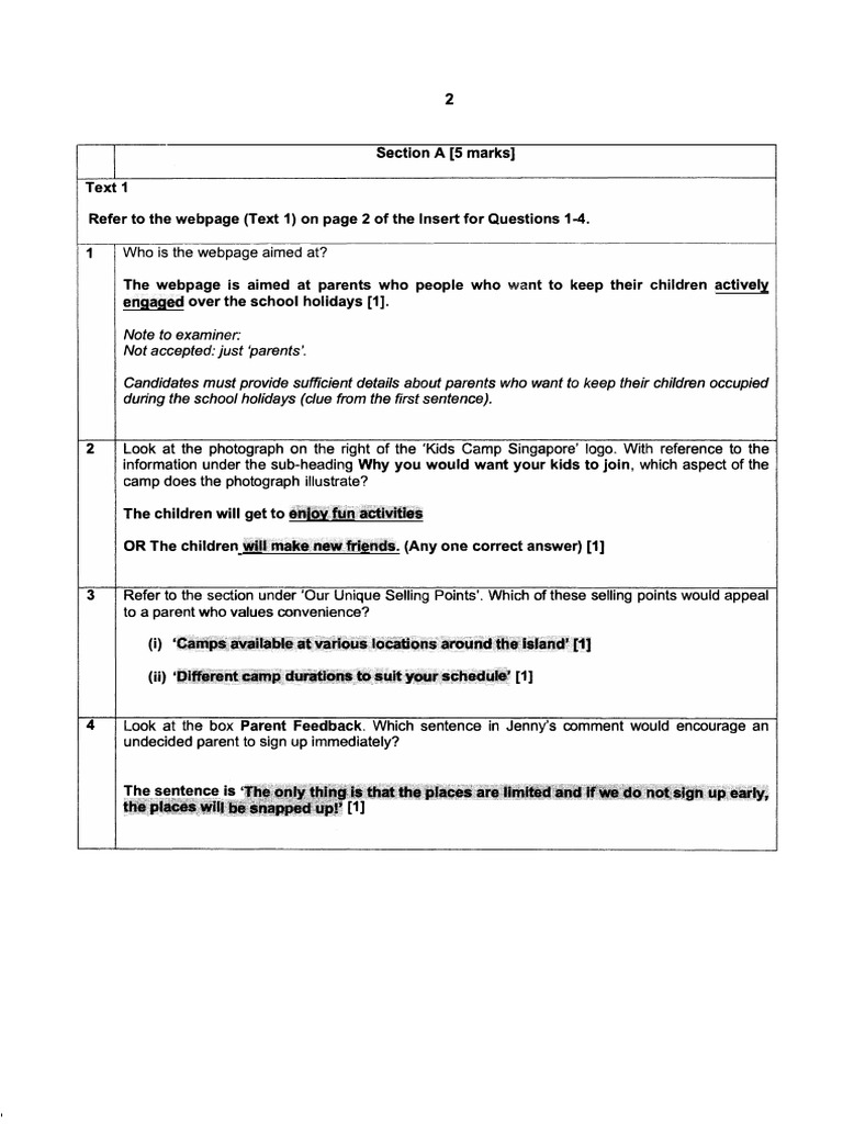 Secondary 4 Express English 1184 Paper 1 & 2 (II) AK | PDF | Human ...