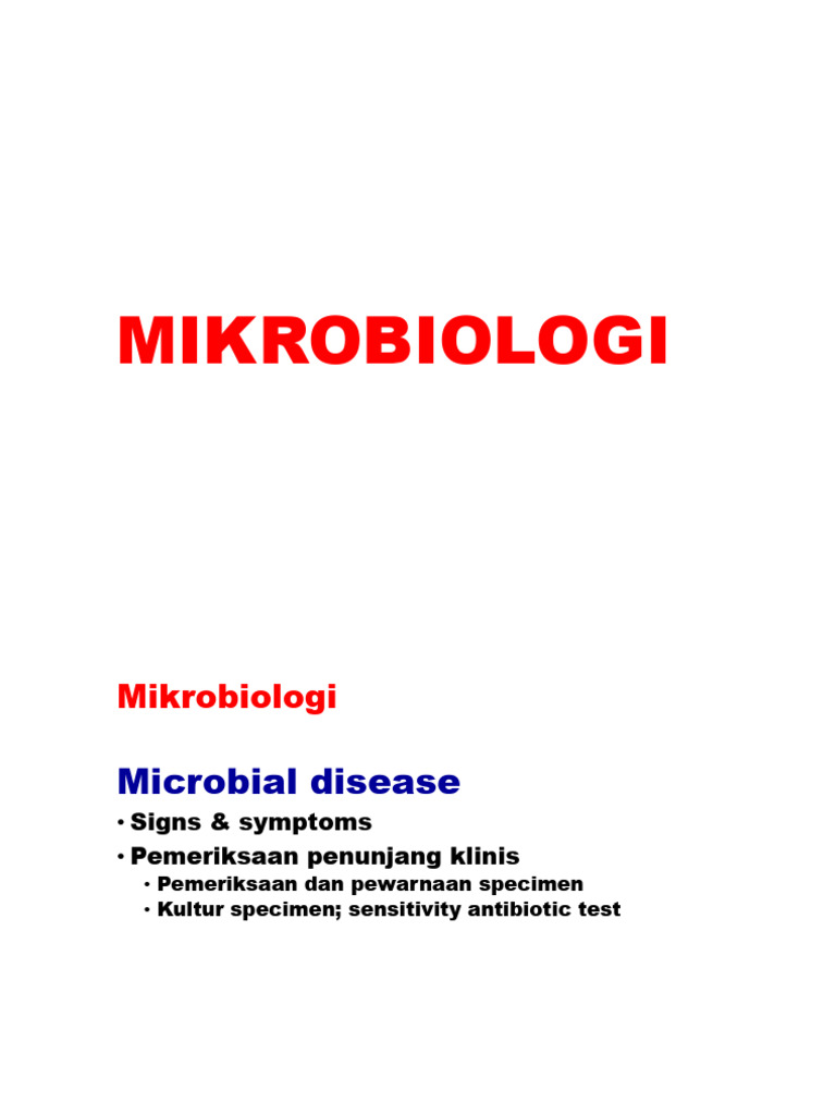 MIK 1 - Dr. Irma Suswati, M. Kes - Dasar Dasar Mikro | PDF