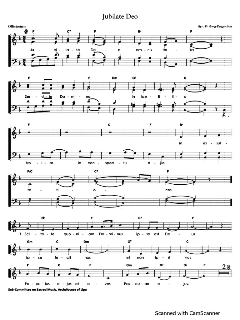 Jubilate Deo by Fr. Bong Panganiban | PDF