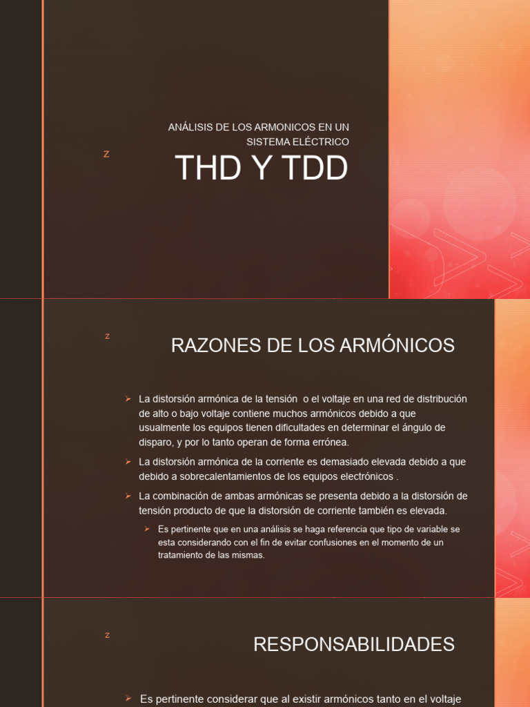 Análisis de THD y TDD en Sistemas Eléctricos | PDF | voltaje ...