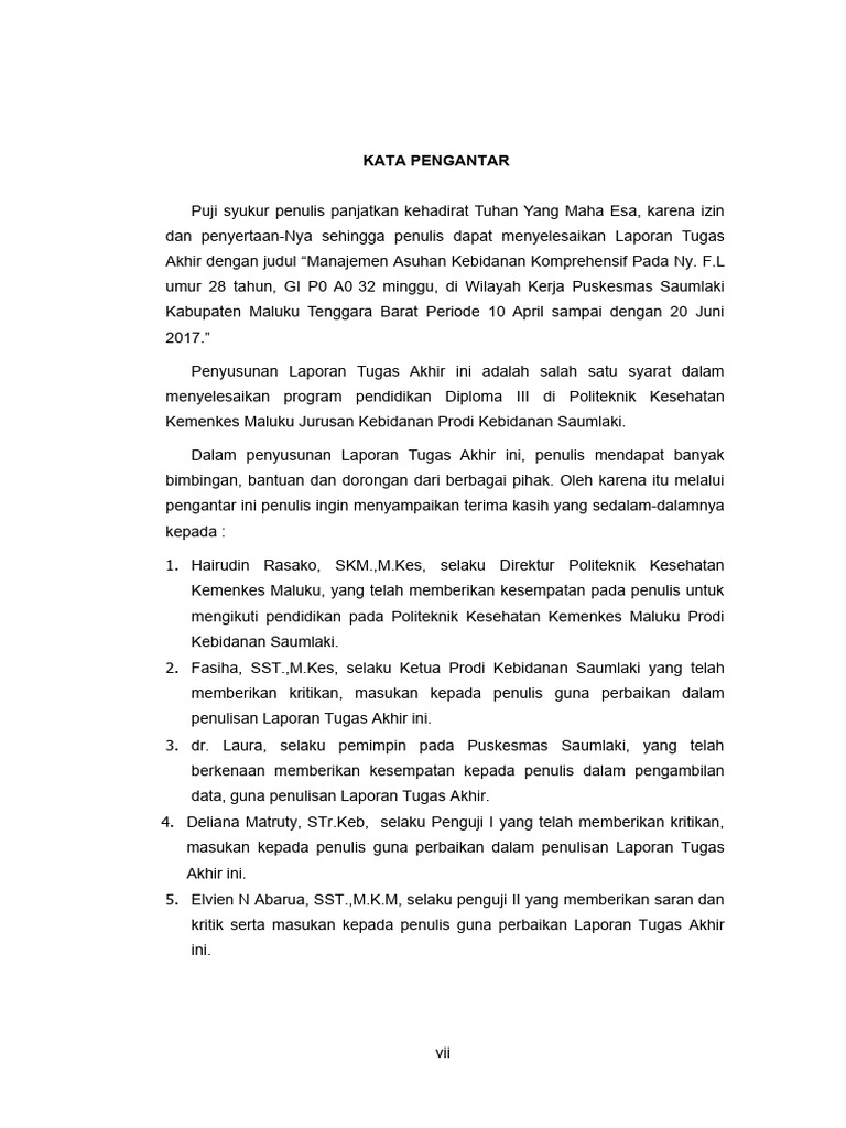7 Kata Pengantar Lta Revisi Aya | PDF