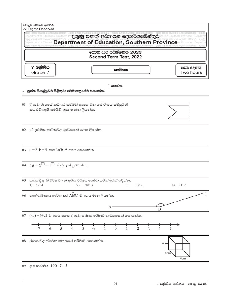 Grade 7 Final New | PDF