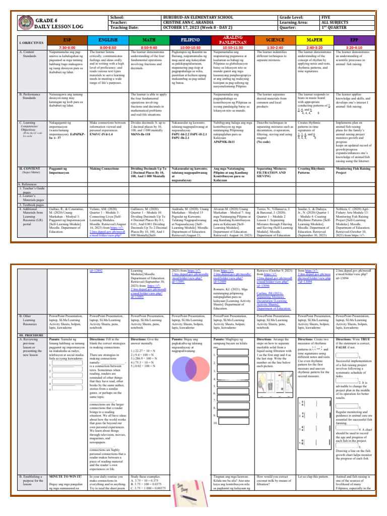 Grade 6 DLP Q1 W8D2 | PDF