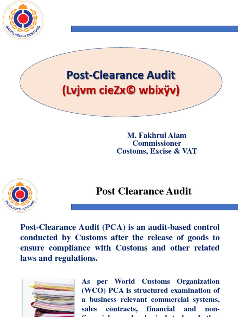 Post Clearance Audit (PCA) - SMAC | PDF | Audit | Customs