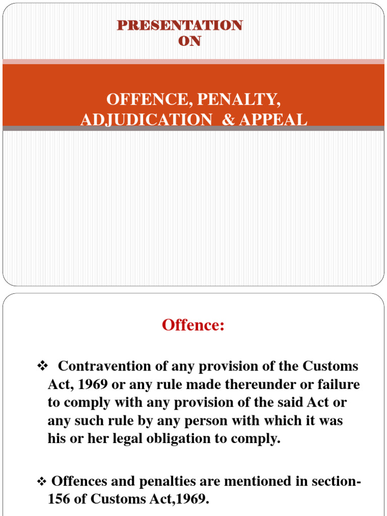 Customs Act Penalties Overview | PDF | Finance & Money Management
