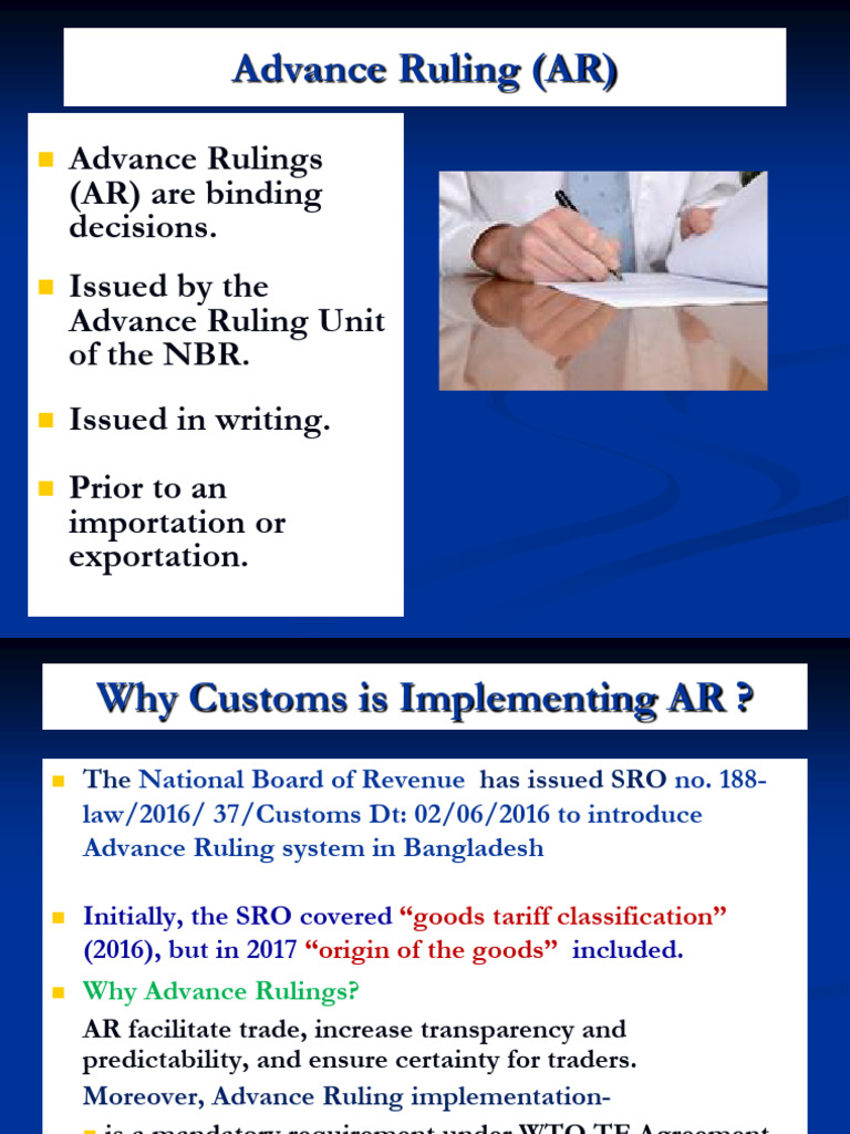 Advance Ruling (AR) - SMAC | PDF | Customs | World Trade Organization