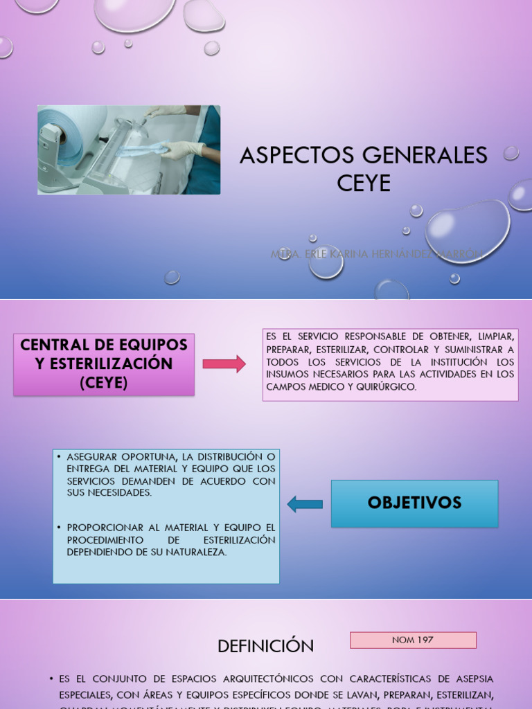 Aspectos Generales de Ceye | PDF | Esterilización (Microbiología) | Las ...